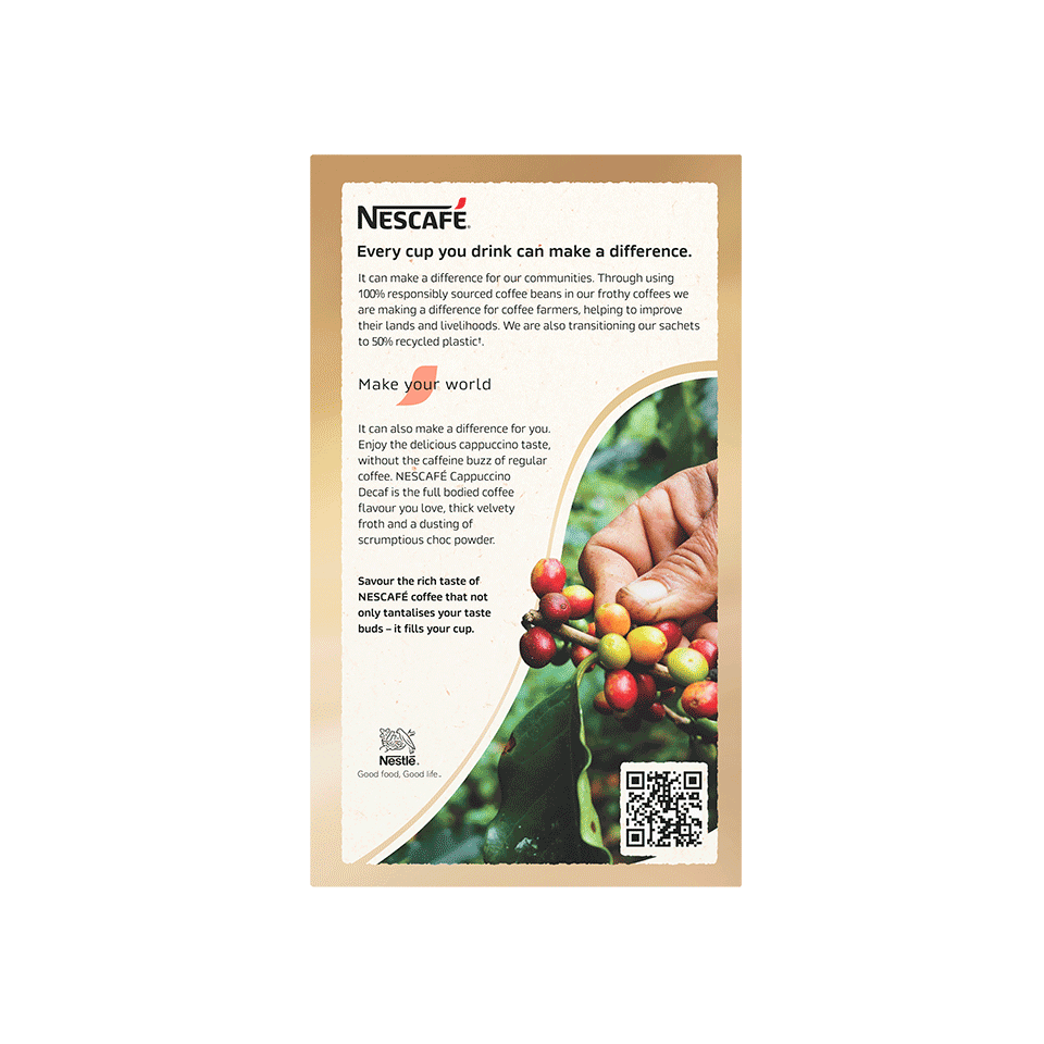 NESCAFÉ® Decaf Cappuccino sachets | Nescafé AU