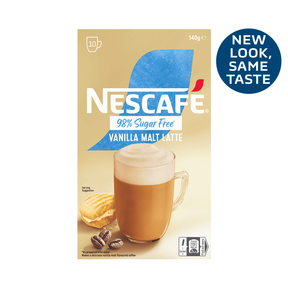 NESCAFÉ® Sugar Free Vanilla Malt Latte Sachets | Nescafé AU