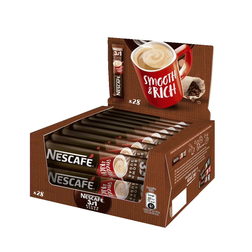 NESCAFÉ® 3in1 Brown Sugar paketėliai | Nescafé Lietuva
