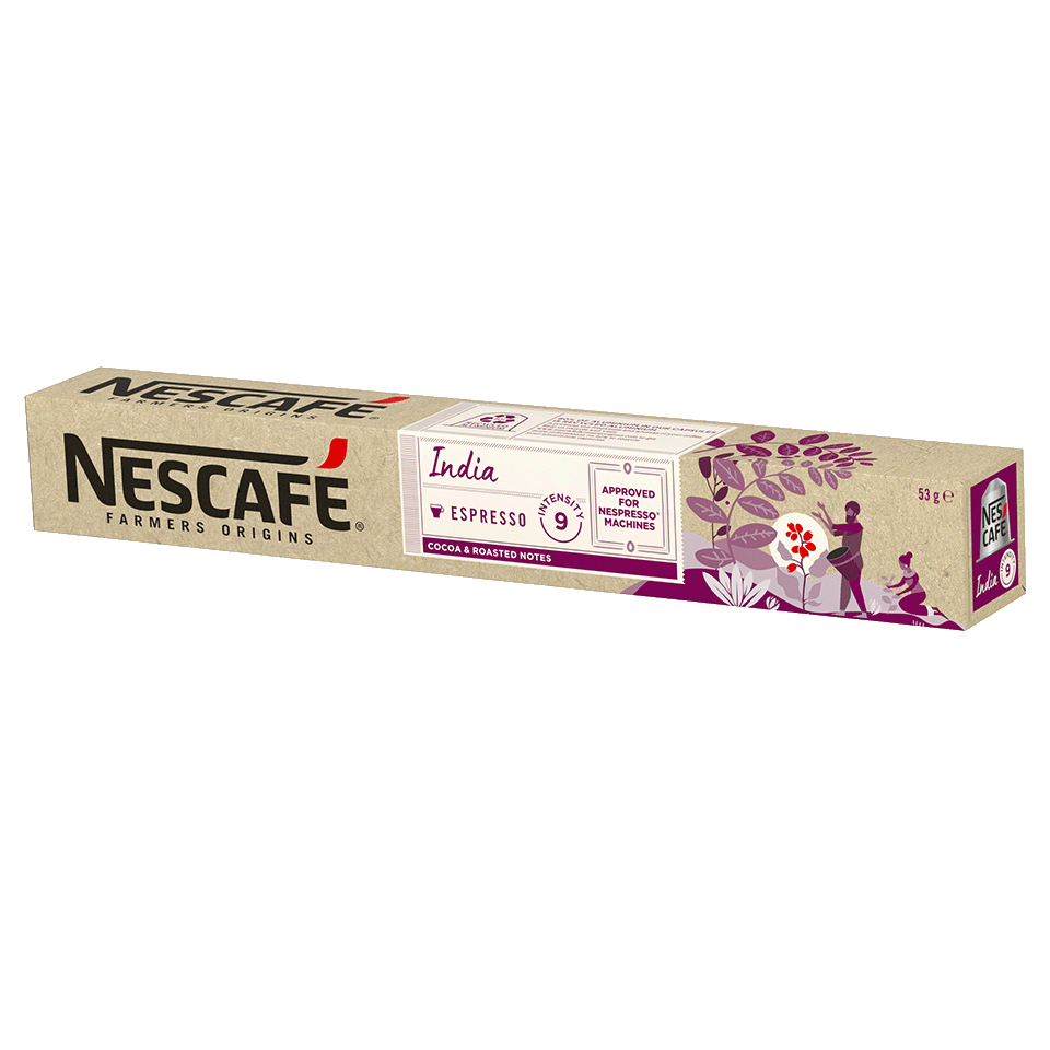 Cápsulas de café NESCAFÉ® Farmers Origins India Espresso | Nescafé Brasil