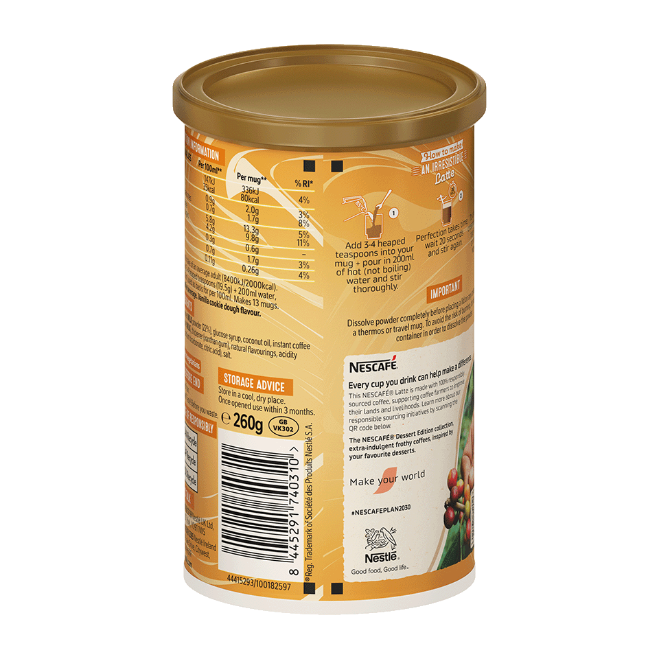 Nescafé Vanilla Cookie Dough Latte | NESCAFÉ UK & IE