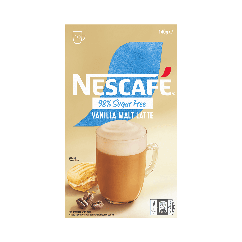NESCAFÉ® Sugar Free Vanilla Malt Latte Sachets | Nescafé NZ